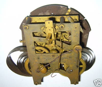 ANTIQUE BRASS 1896 GILBERT 30 HOUR CLOCK WORKS MOVEMENT -- Antique ...