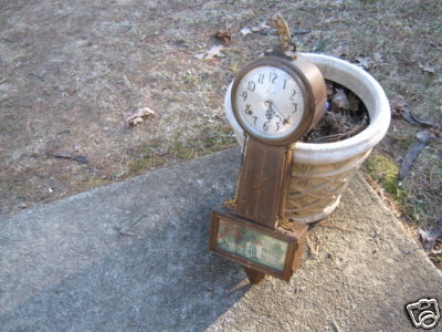 ANTIQUE EAGLE SESSIONS BANJO WOOD WALL SHELF CLOCK -- Antique Price ...