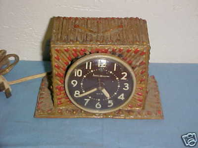 ANTIQUE TRAMP ART FOLK ART PRISON ART MATCHSTICK CLOCK -- Antique Price ...