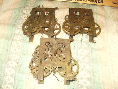 Lot of 3 Waterbury Clock Co Movements Antique projects -- Antique Price ...