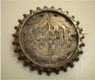 Old Antique Vintage Silver AGGIE Brooch University Pin -- Antique Price ...