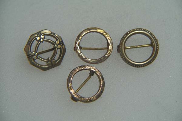 4 Tiny Antique Victorian Goldtone Circle Pins -- Antique Price Guide ...