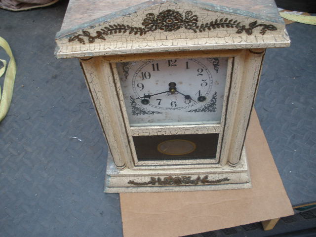 Antique Sessions Oak Kitchen Clock -- Antique Price Guide Details Page