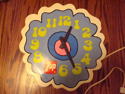 ANTIQUE 7-UP 7up CLOCK NO RESERVE BAR ADVERTISING -- Antique Price ...