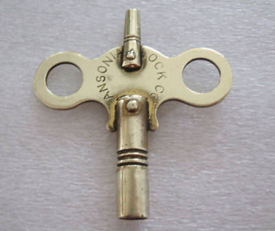 ANTIQUE ANSONIA BRASS CLOCK KEY DOUBLE ENDED SIZE #6 -- Antique Price ...