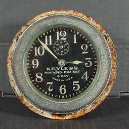 Keyless Auto Clock Co. Rim Wind - Rim Set 8 Day Clock -- Antique Price ...