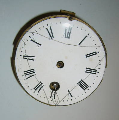 ANTIQUE ROUND TIME ONLY PORCELAIN FRENCH CLOCK MOVEMENT -- Antique ...