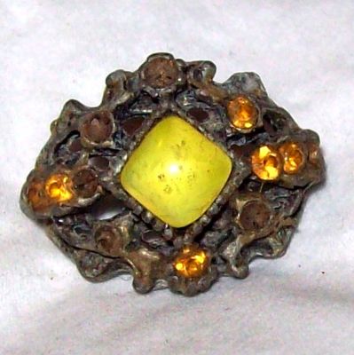 Antique Vintage Relic Old Beryl Ring Carnelian Accents -- Antique Price ...