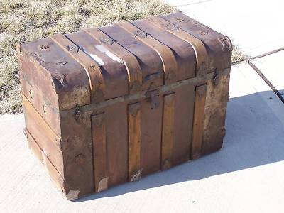 1870's Unrestored Antique Monitor-Top Trunk w/Tray! -- Antique Price ...