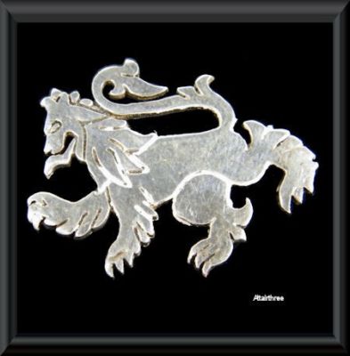 old antique Sterling Silver Hallmark Lion pin brooch -- Antique Price ...