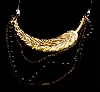 Antique Copper Leaf &Chain Necklace&Pendant -- Antique Price Guide ...