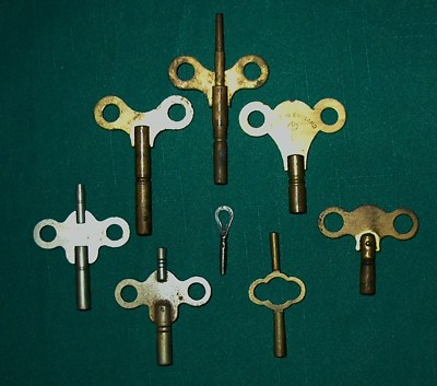 8 Old Keys for Antique Clocks -- Antique Price Guide Details Page