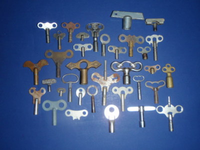 Antique Vintage lot Clock music box wind up toy keys -- Antique Price ...