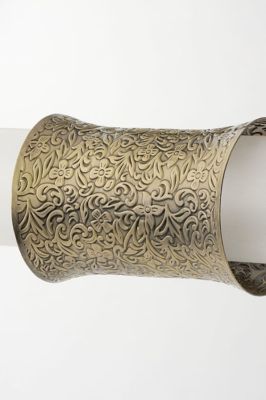 ANTIQUE GOLD PATTERNED METAL EXTRA LONG CUFF BRACELET -- Antique Price ...