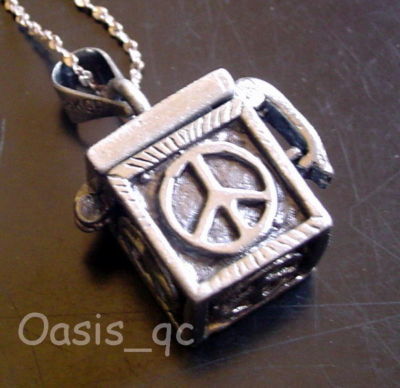 ANTIQUE STYLE Tibet Silver Peace Sign Magic Box Locket -- Antique Price ...