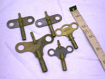 5 ANTIQUE CLOCK KEYS,4 DOUBLE ENDED,SOME MARKED. -- Antique Price Guide ...