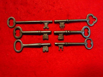 6 ANTIQUE SKELETON KEYS UNUSUAL BITS-OVER 100 YEARS OLD -- Antique ...