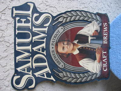 METAL SAMUEL ADAMS BEER SIGN, -- Antique Price Guide Details Page