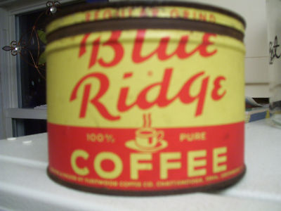 Vintage Blue Ridge Coffee Tin Can Chattanooga Tennessee -- Antique ...