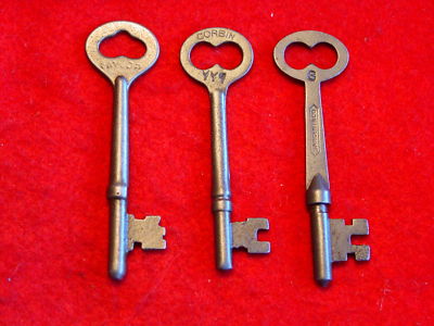 3ANTIQUE SKELETON KEYS SIGNED"TAYLOR-CORBIN-SARGENT" -- Antique Price ...