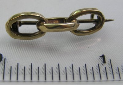 Antique Three Interlocking Chains 3 Chain Link BAR PIN -- Antique Price ...