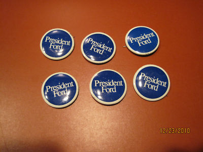 6 President Gerald R. Ford Pin Backs -- Antique Price Guide Details Page