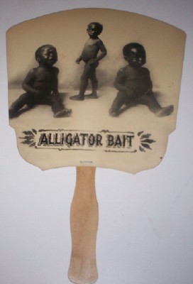 BLACK AMERICANA FAN STATE OF FLORIDA ALLIGATOR BAIT FAN -- Antique ...