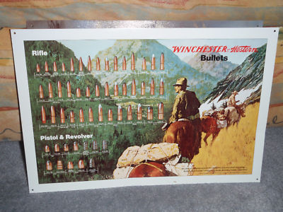 Repro Winchester Western Bullets metal sign rustic -- Antique Price ...