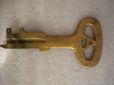 vintage DECATUR,ALA Brass Jail Cell Key from Pa -- Antique Price Guide ...