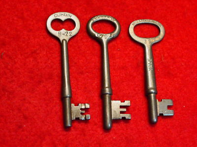 3ANTIQUE SKELETON KEYS SIGNED"YALE-CORBIN-SARGENT" -- Antique Price ...