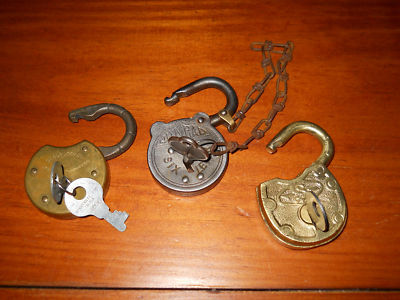 Old Vintage Antique Locks W/Keys Slaymaker Eagle Olympi -- Antique ...