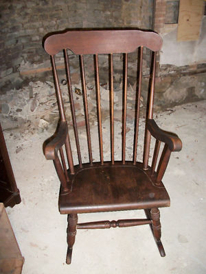 Antique Tiger Oak Boston Rocker Early 1900 -- Antique Price Guide ...