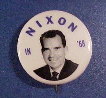 CLASSIC NIXON BADGE Button Pin 1968 Humphrey Campaign -- Antique Price ...
