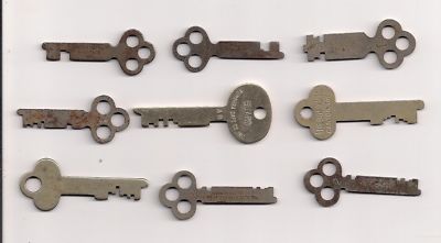 9 Keys National Cash Register Safe Security Lock Box -- Antique Price ...