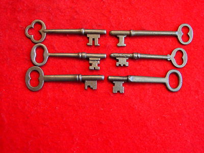 6 ANTIQUE SKELETON KEYS UNUSUAL BITS-OVER 100 YEARS OLD -- Antique ...