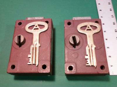 Two Vintage Folger Adam Jail / Prison Locks w/2 Keys -- Antique Price ...