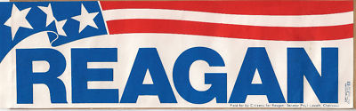 Reagan Presidential Bumper Sticker -- Antique Price Guide Details Page