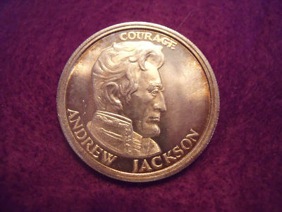 Andrew Jackson Silver Art Round Coin 240 grains .999 -- Antique Price ...