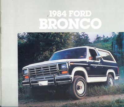 1984 Ford Bronco Brochure (Great shape) -- Antique Price Guide Details Page