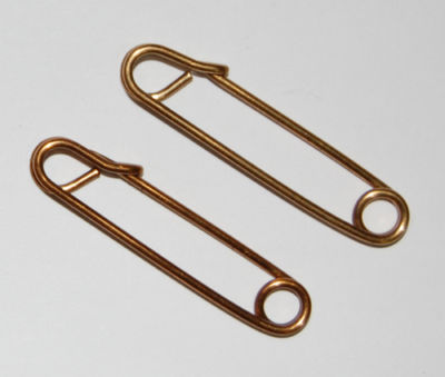 VINTAGE ANTIQUE 2 METAL BRASS SAFETY PIN PINS OLD -- Antique Price ...