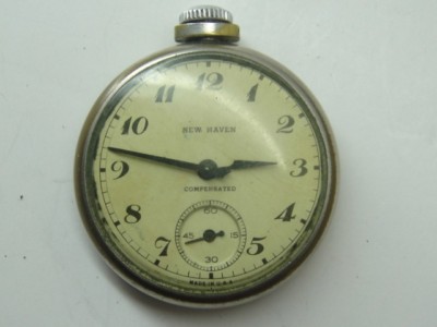 Antique New Haven Clock Co. Pocket Dollar Watch 1900s -- Antique Price ...