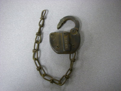 Antique Frisco Adlake Padlock with Chain -- Antique Price Guide Details ...