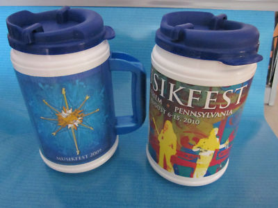 BETHLEHEM PA MUSIKFEST 2 Refillable beer mugs 2009 2010 -- Antique ...