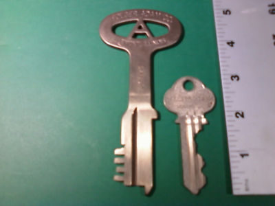 Two Nice Vintage Folger Adam Jail / Prison Keys -- Antique Price Guide ...
