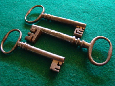 3 Ornate Complex Antique Keys Georgian 18th Century -- Antique Price ...