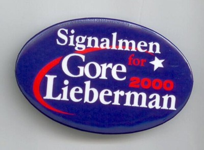 2000 Signalmen for GORE LIEBERMAN cello pin -- Antique Price Guide ...