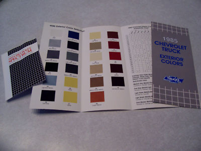 Chevrolet 1985 Color Charts--Car, Truck, Spectrum -- Antique Price ...