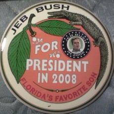6" Limited Edition Guardfrog Jeb Bush Campaign Pinback -- Antique Price ...