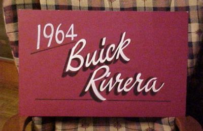 1964 BUICK RIVIERA DEALER DISPLAY SIGN -- Antique Price Guide Details Page