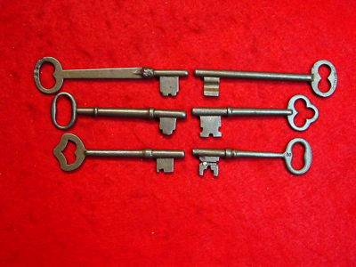 6 ANTIQUE SKELETON KEYS UNUSUAL BITS-OVER 100 YEARS OLD -- Antique ...